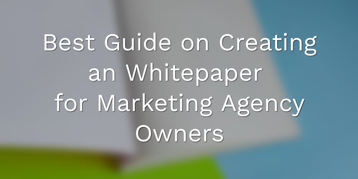 How to Create an Effective Whitepaper for Marketing Agency Owners ...